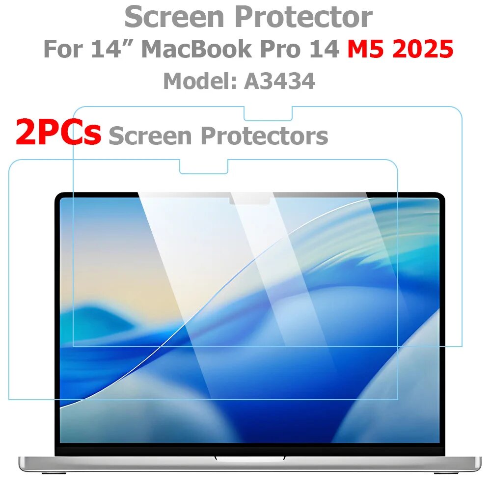 Защитное стекло для MacBook Pro 14 M5 2025 A3434 (2 шт)