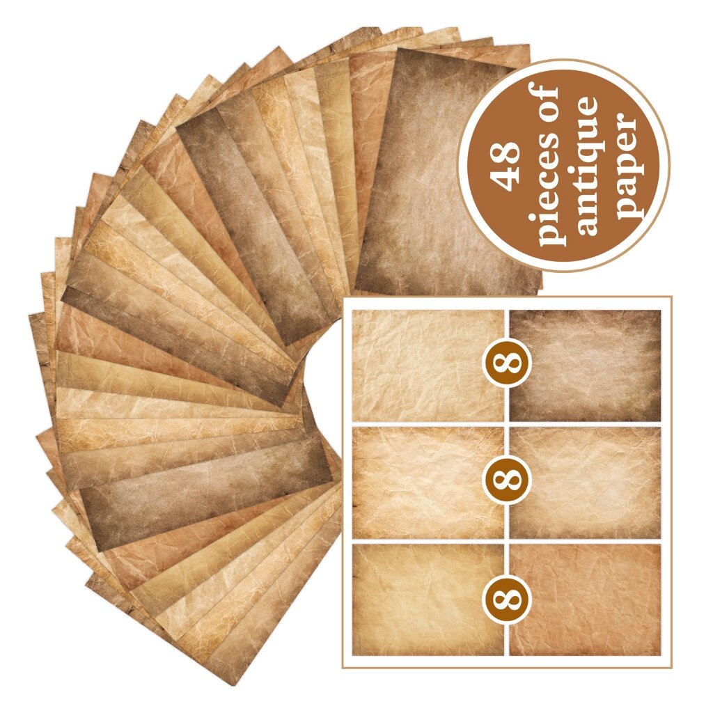 48 листов ностальгической бумаги для двусторонней печати формата А4 в стиле ретро-F