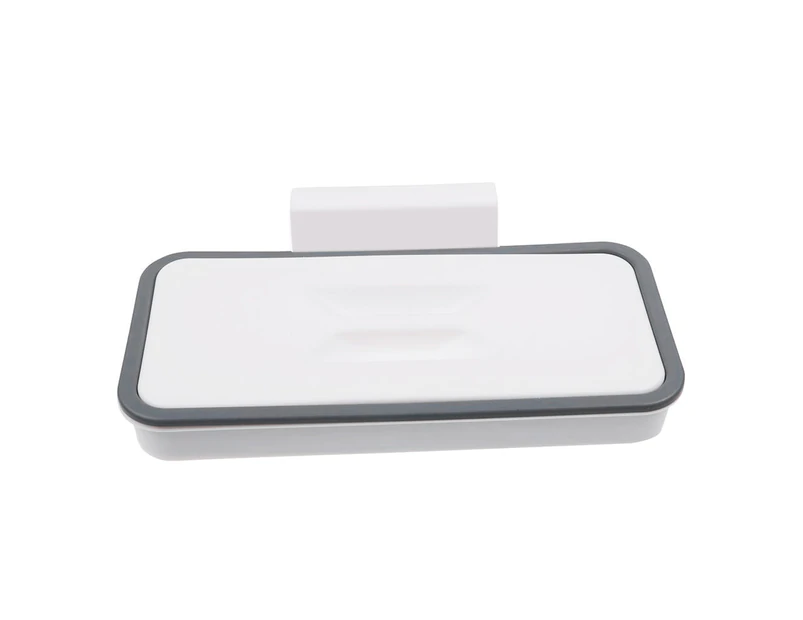 1pcs Подвешенный держатель мусорных мешков для двери кухонного шкафа, Organizer, материал PP, цвет белый и серый, размер 24*11*5.5cm, вес упаковки 135g