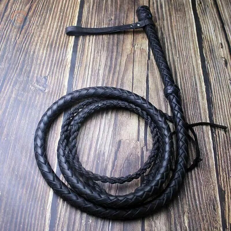 Кнут из натуральной кожи быка для всадника и ролевых игр длиной 1,9 м универсальный казачий хлыст для охоты показательных выступлений и коллекции