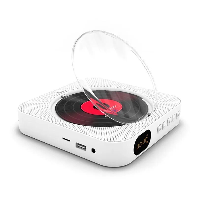 Магнитола KUSTRON Белый CD-плеер с верхней загрузкой для воспроизведения CD, воспроизведения BT, FM-радио — фото 1