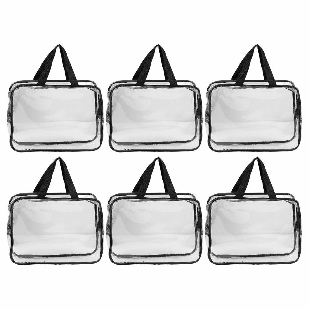 Прозрачный ПВХ-мешок для хранения игрушек, Шесть пачек - Размер мешка из ПВХ