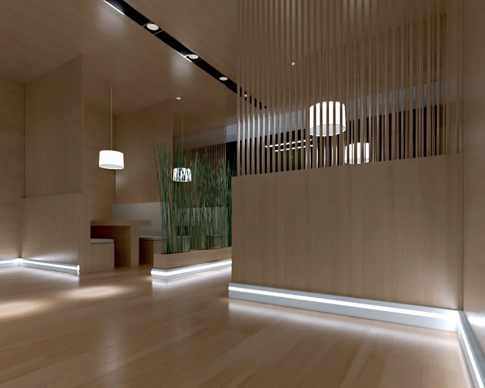 Плинтус напольный PN022LED, для подсветки, МДФ, 70x16x200см