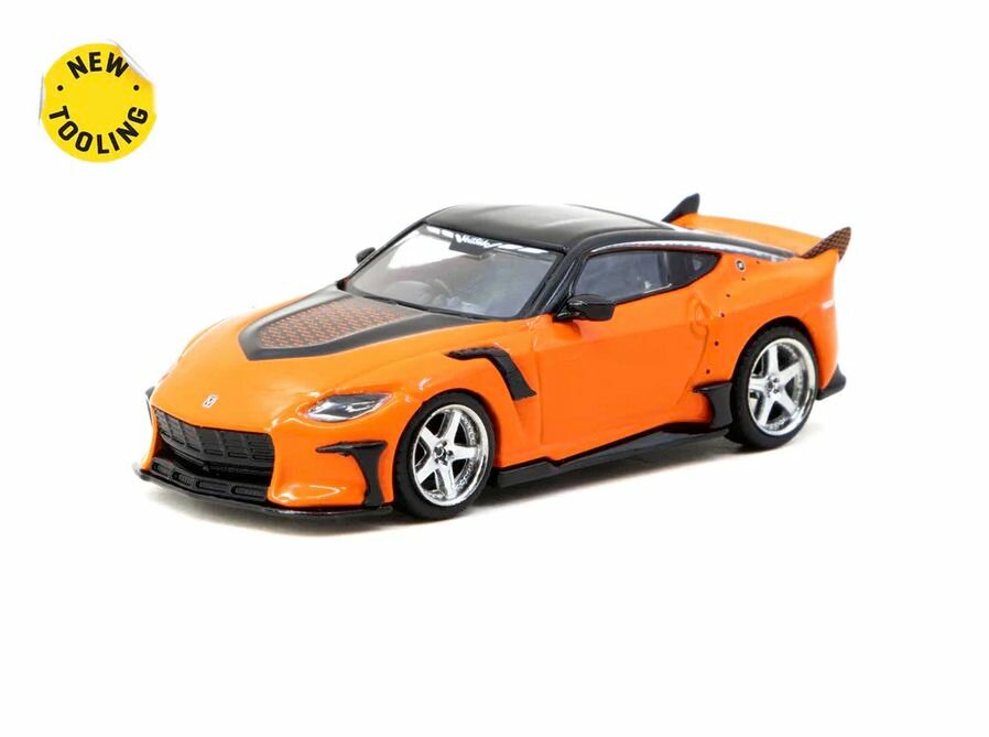 Коллекционная машинка Tarmac Works 1:64 Nissan VeilSide FFZ400 Fairlady Z Orange