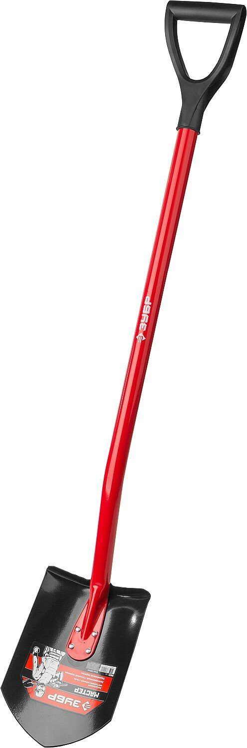 ЗУБР мастер, 280 х 190 х 1200 мм, полотно 1.5 мм, закалено, стальной изогнутый черенок с рукояткой, штыковая лопата (39523)