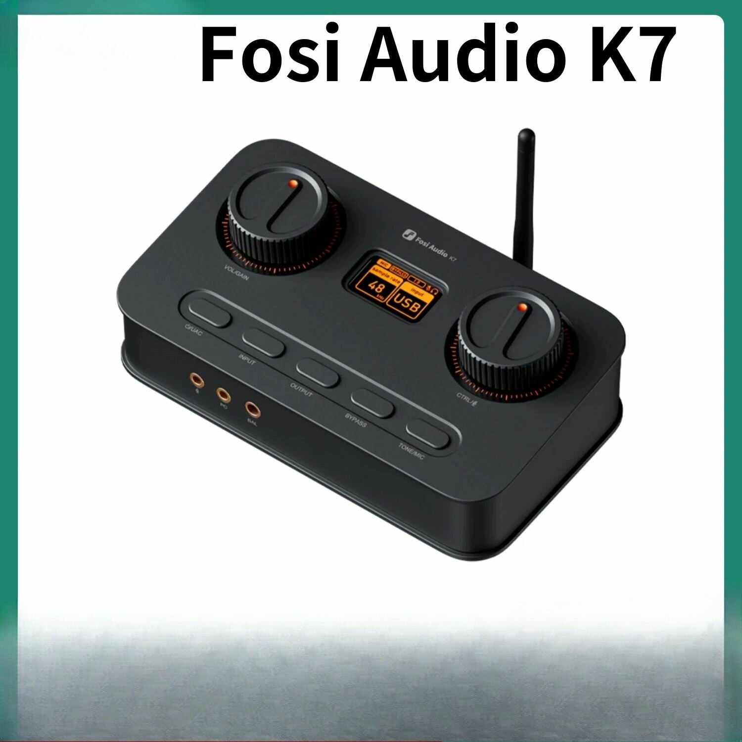 Fosi Audio K7 Универсальный настольный USB-ЦАП-усилитель для наушников AK4493SEQ с микрофонным входом Bluetooth
