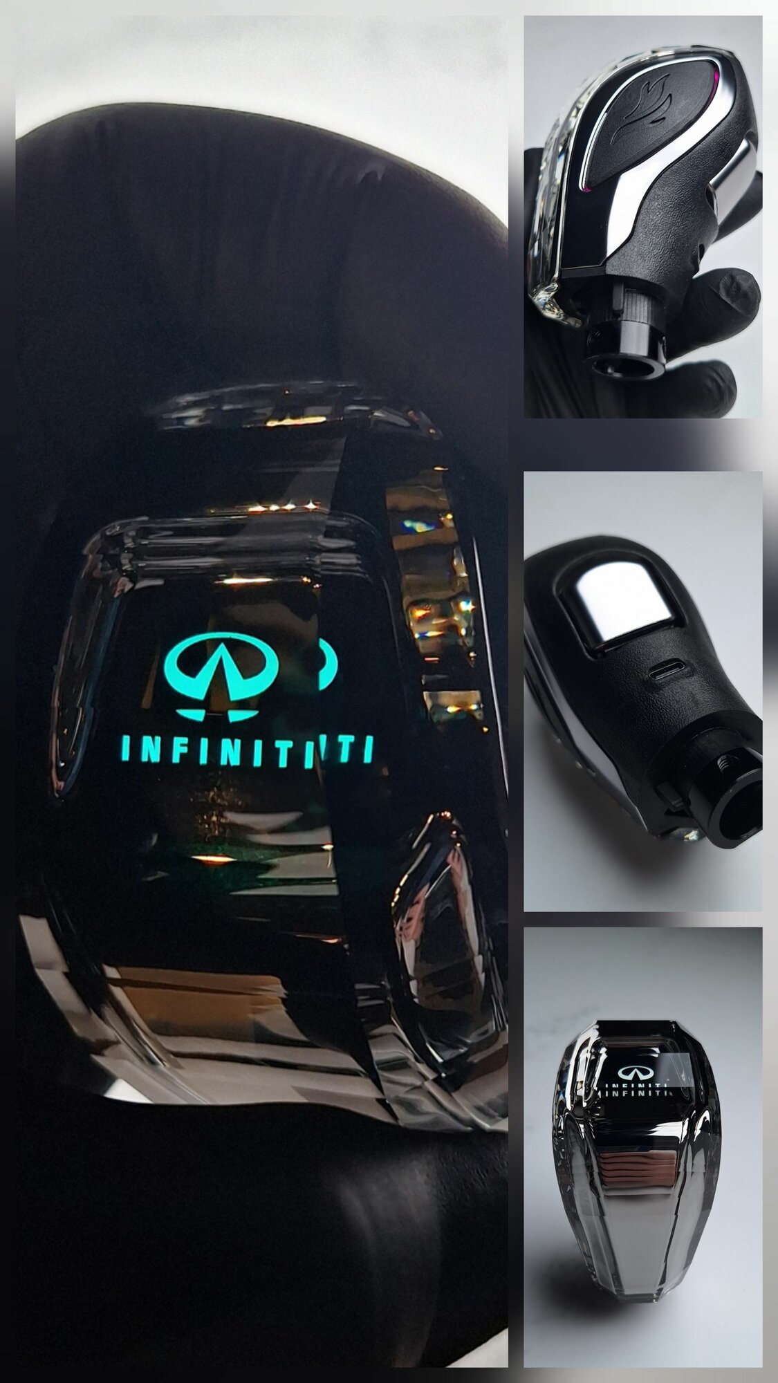 Ручка АКПП для Infiniti С подсветкой логотипа Инфинити.