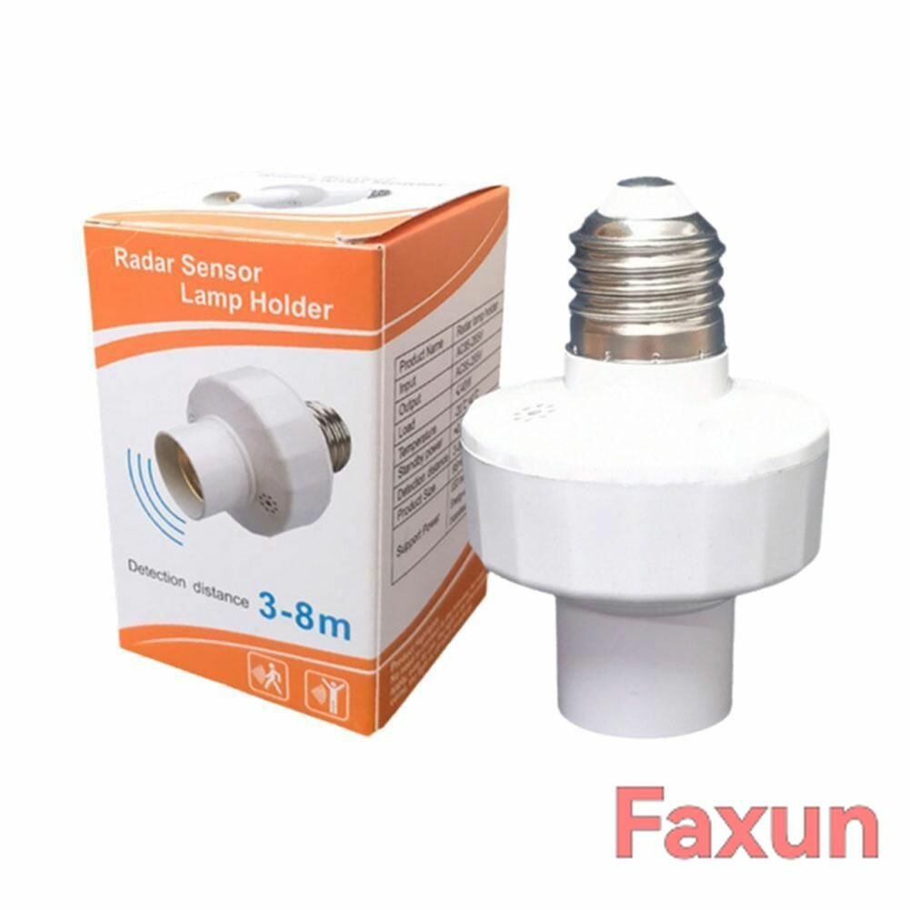 Патрон для лампы с интеллектуальным инфракрасным датчиком человека, винт E27