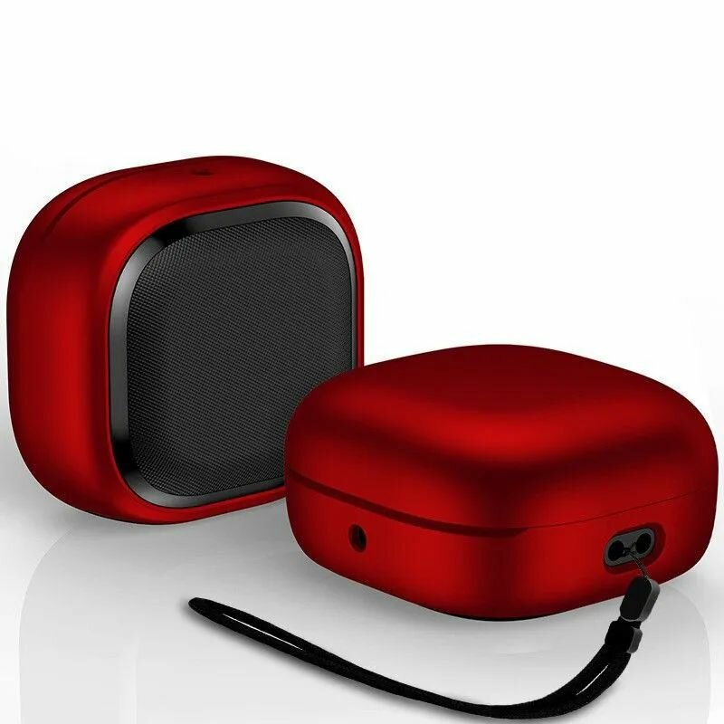 Дизайн из песчаника, совместимый с чехлом Samsung Galaxy Buds 2 Pro / FE / Live серия, Ударопрочный жесткий мягкий защитный чехол на весь корпус со шнурком(бордовый)