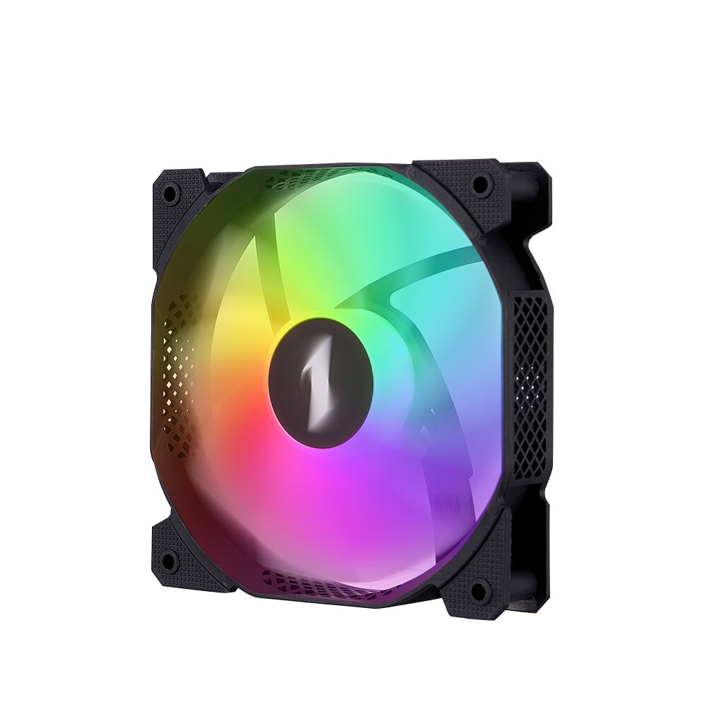 Комплект вентиляторов для корпуса 3 шт. 1STPLAYER F7R Black 120mm Reverse (на вдув) ARGB 3pin 5V PWM 4pin 12V 600-1800rpm 56.34cfm 36.99dBA