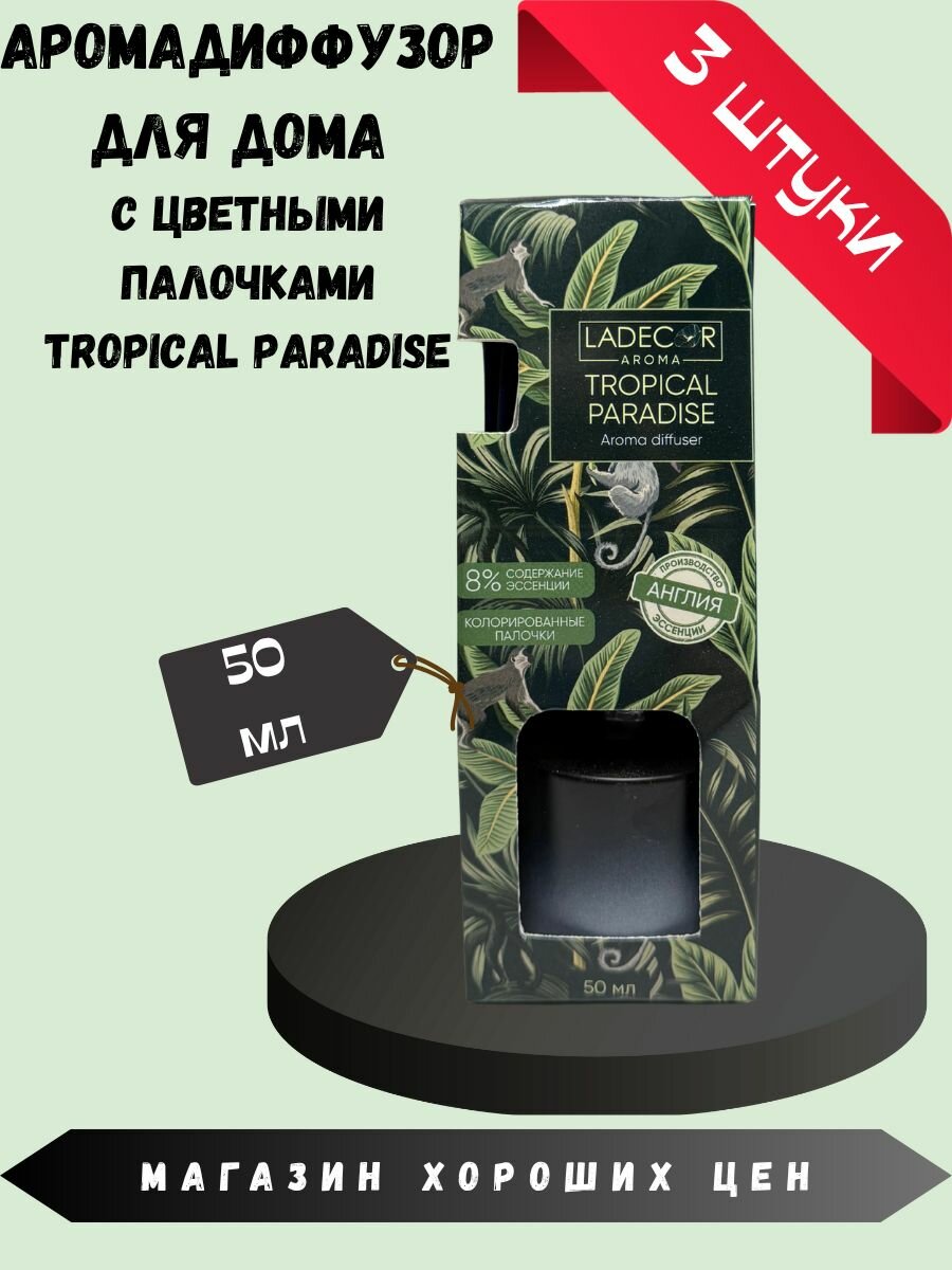 Аромадиффузор Tropical Paradise 3шт по 50мл