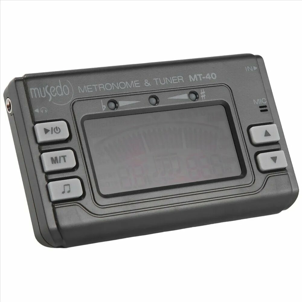 Гитарный тюнер Musedo MT-40, электронный цифровой 3-в-1 с ЖК-дисплеем