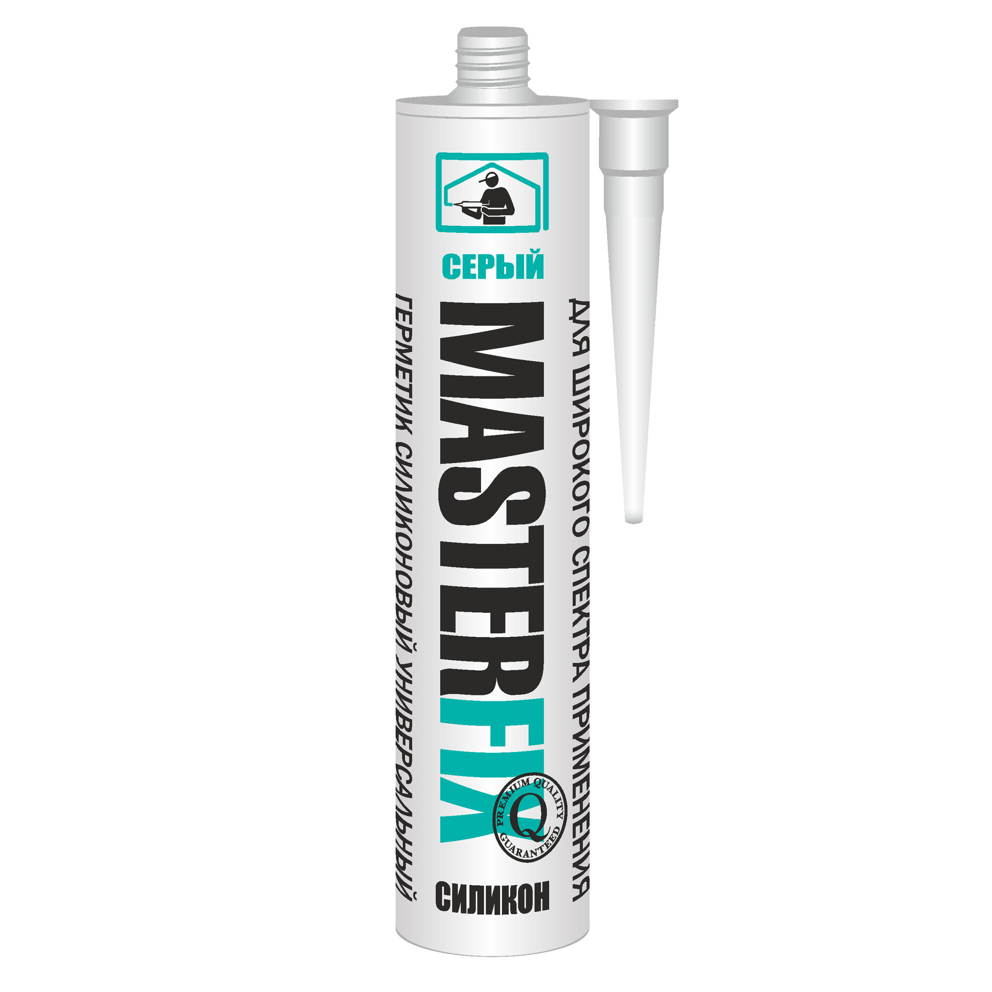 Герметик силиконовый MASTERFIX 9006, универсальный, 280 мл, серый