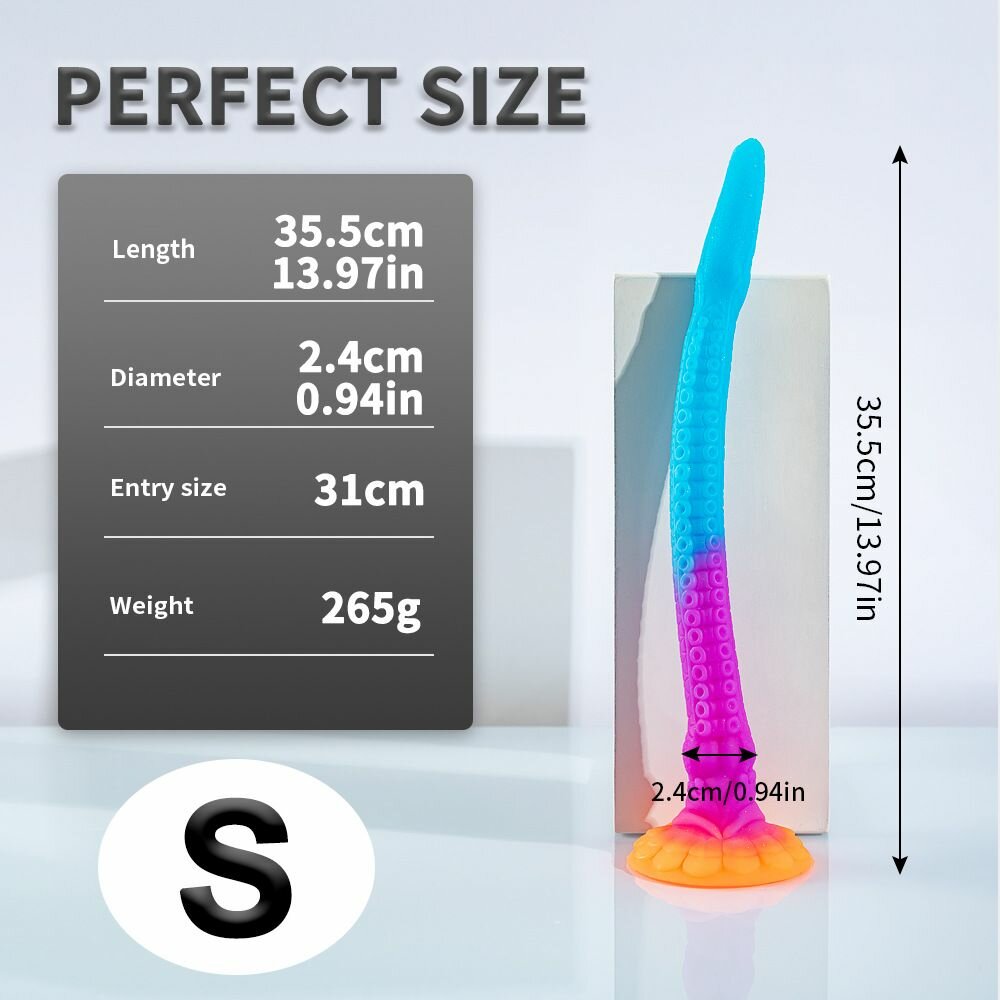 Реалистичный монстр силиконовый фаллоимитатор; Светящийся фаллоимитатор с щупальцами и мощными присосками