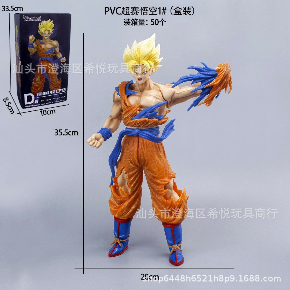 Фигурки персонажей аниме Dragon Ball в образе Супер Сайяна Гоку и Вегеты, настольные украшения, Гогета в образе Супер Сайяна 4 с повреждениями после боя.