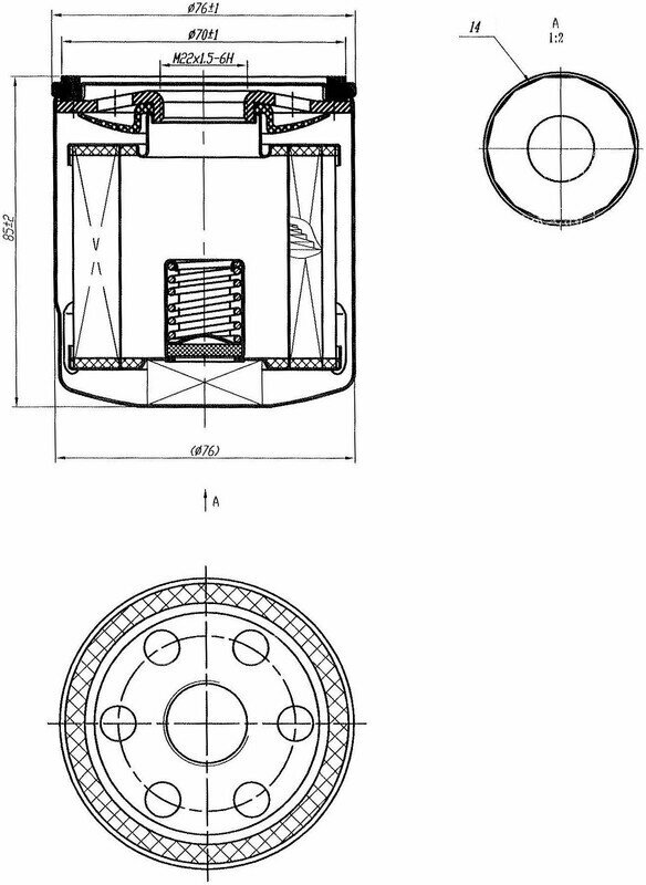 Фильтр масляный S&K SKOF1136 Dodge Avenger 2007-2011, Caliber 2006->, Fiat Freemont 2011->, Jeep Compass 2006->, Wrangler IV 2017->