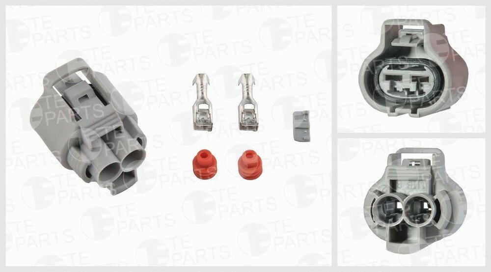 Разъем TE PARTS 7821612 2-х контактный, комплектация: 2-pin, 2 уплотнения, фиксатор, Hyundai, Kia, Toyota