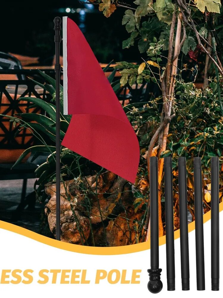 Флагшток из нержавеющей стали 1.85 м, нержавеющий, флагшток для сада и двора