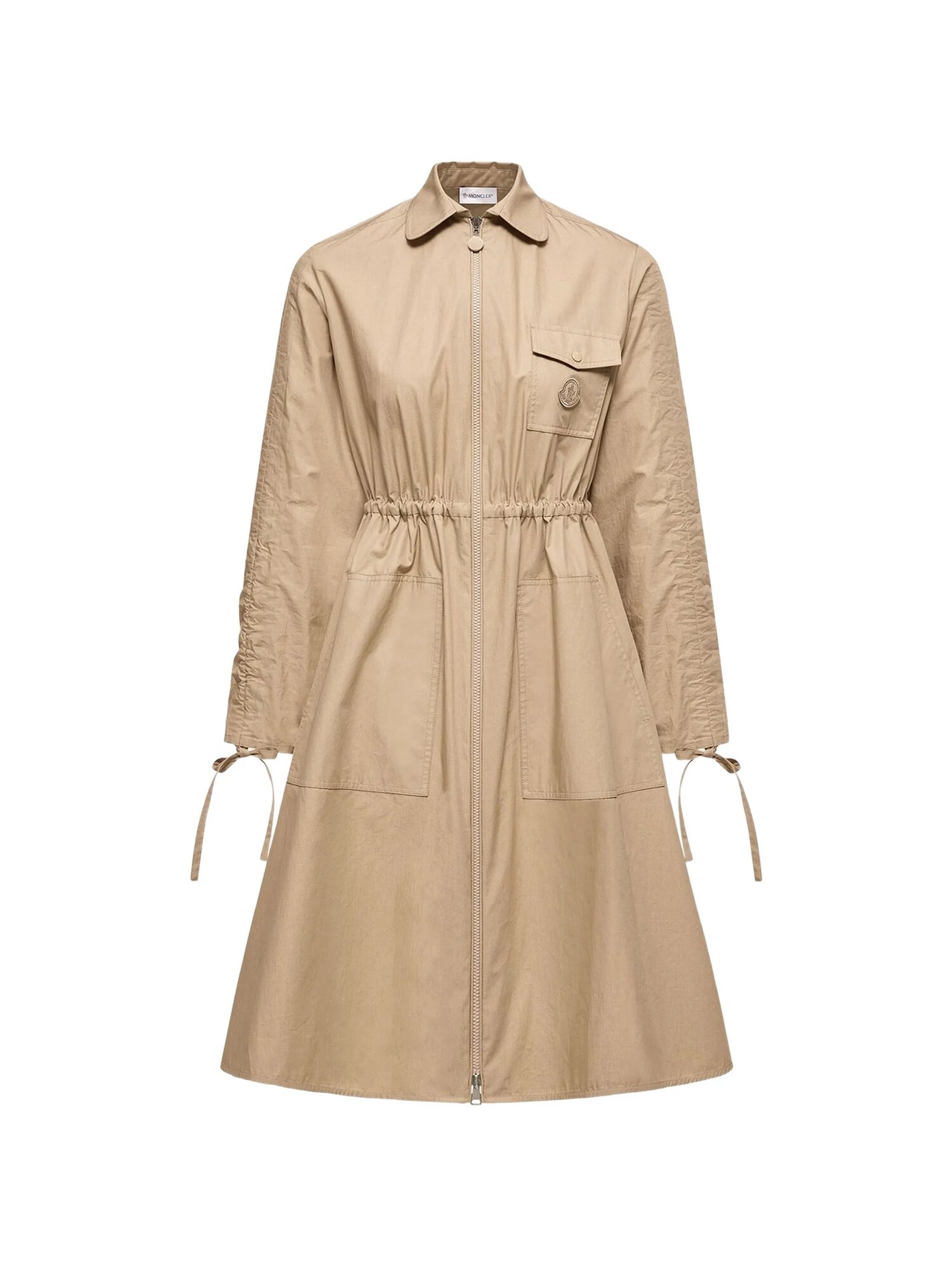 Платье Drawstring-waist zip-up midi dress