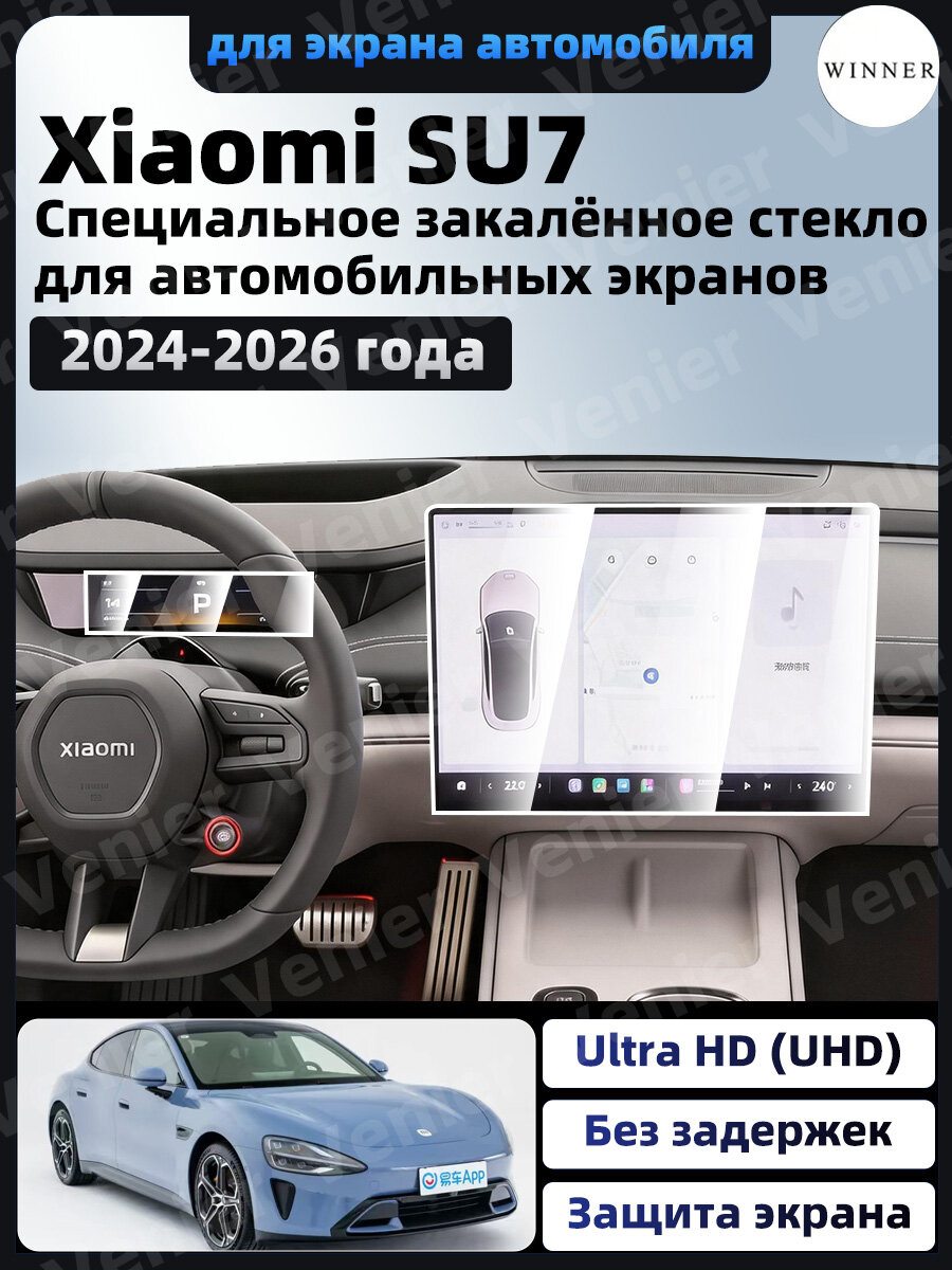 HD закаленное стекло для навигации Xiaomi SU7 2024, антицарапина, идеальное прилегание