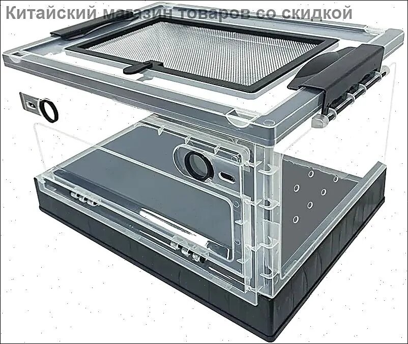Террариум 55*32*31 см для улиток, пауков и эублефаров с вентиляцией