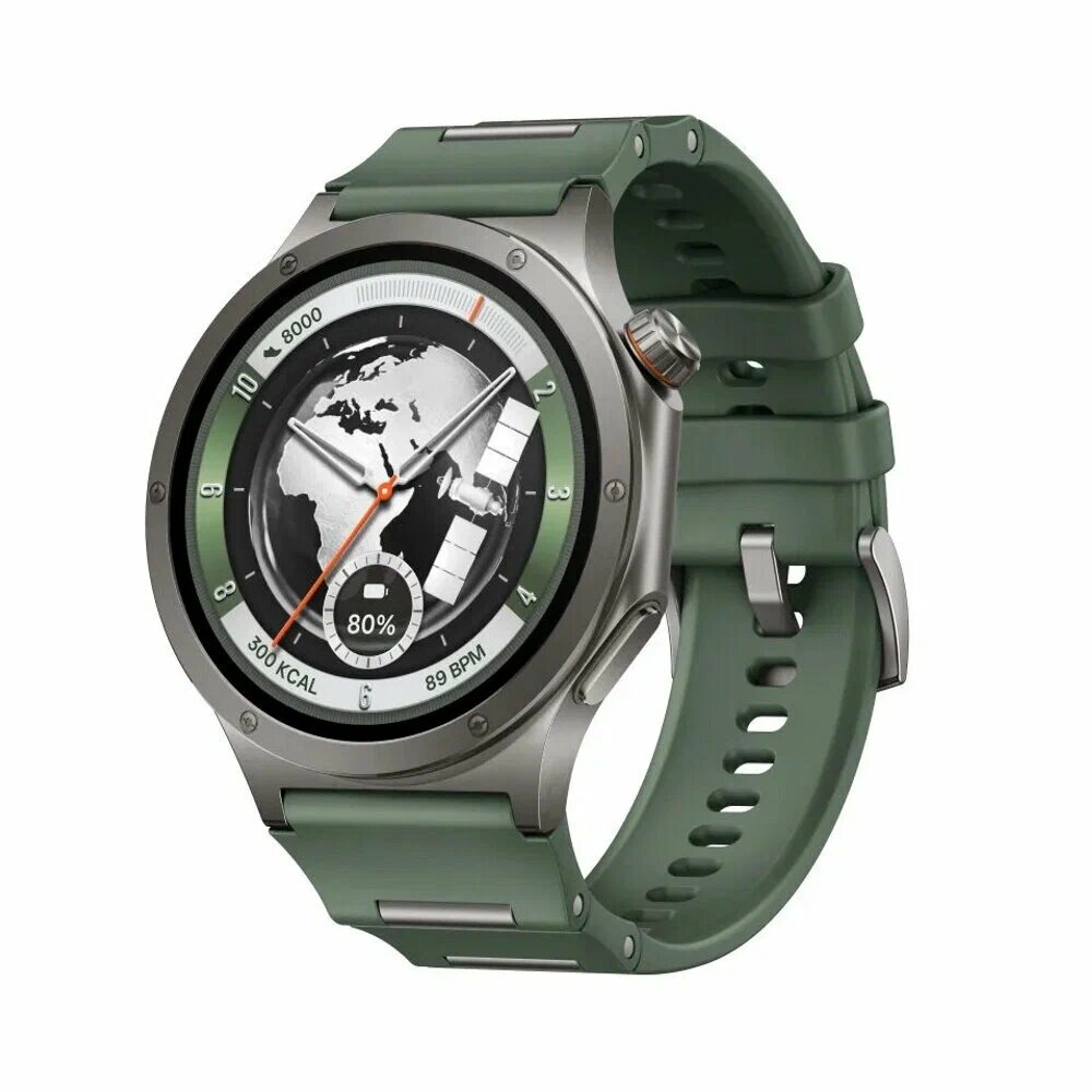Часы смарт-часы "OnePlus Watch 4 Evergreen", титановый корпус — фото 1