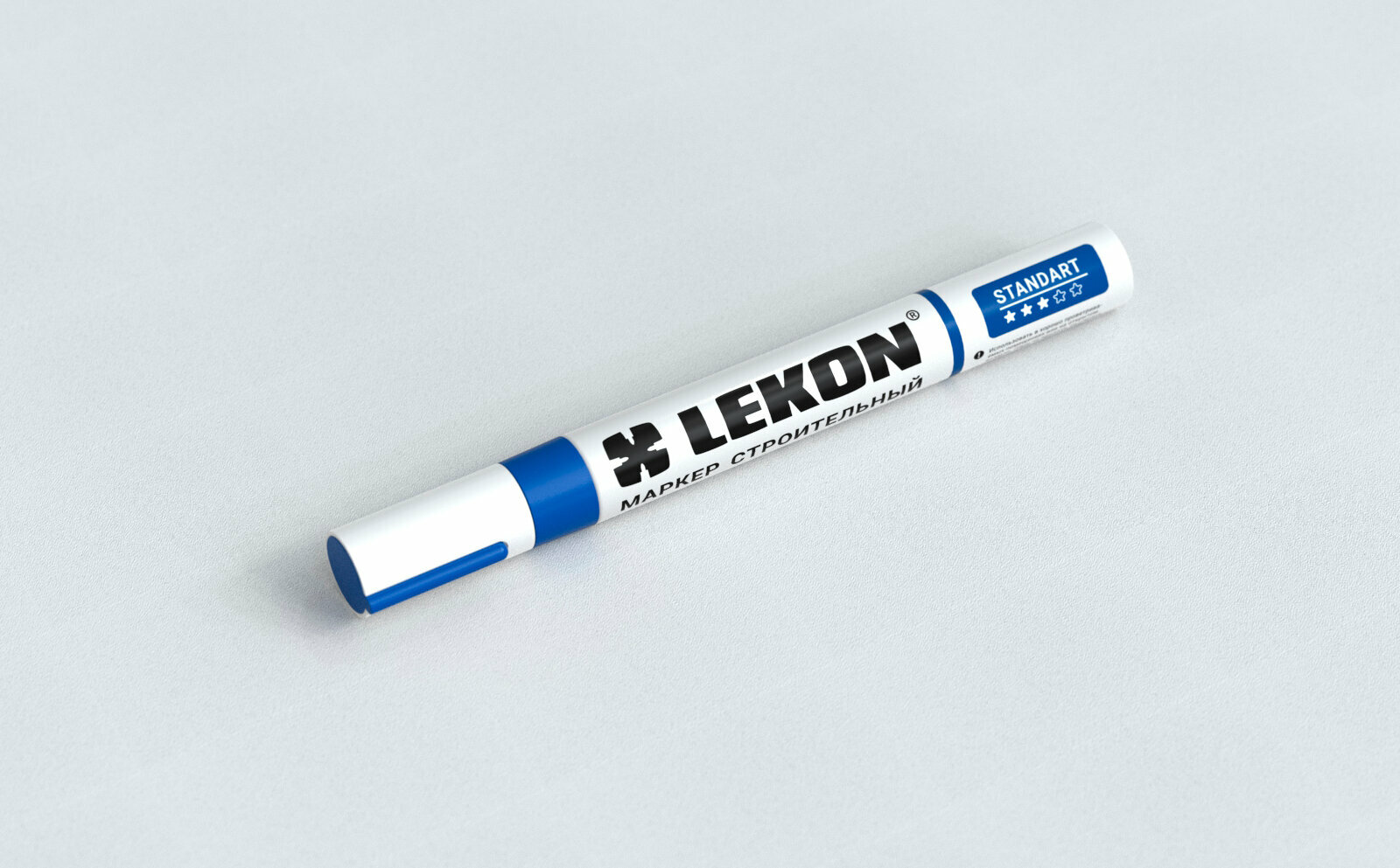 Маркер с нитроэмалью LEKON 4мм синий (12шт. упаковка) 011604
