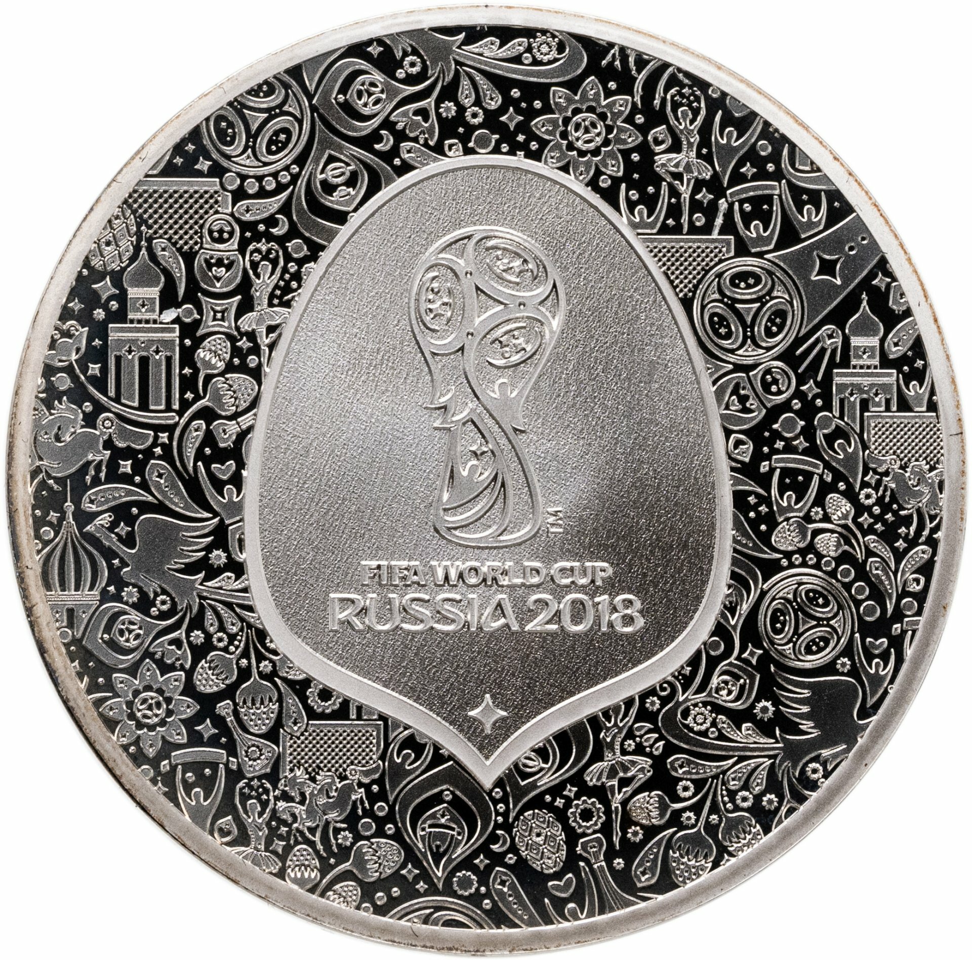 Франция 10 euro евро 2018 "Чемпаионат мира по футболу 2018 - Россия", Серебро 900, в сохранности Proof