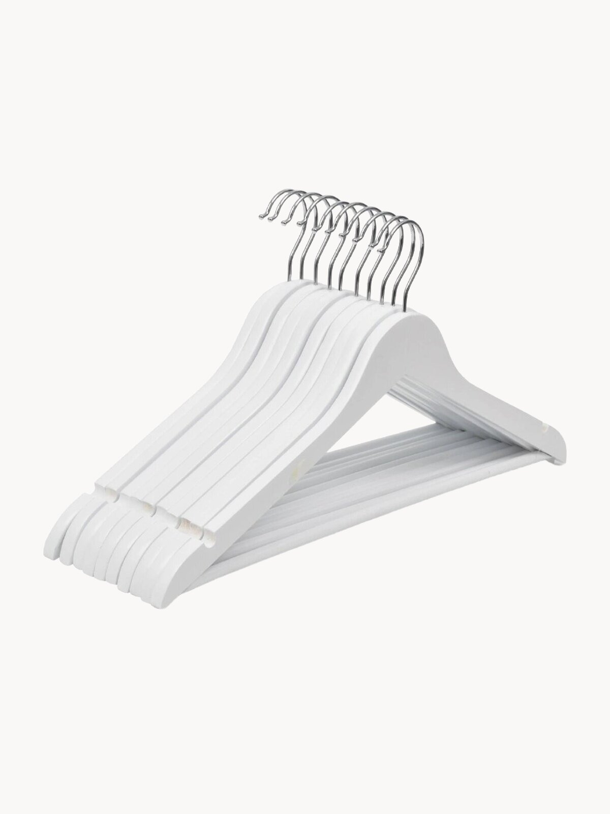 Вешалка-плечики для одежды Ridberg деревянные 20 шт. (White)