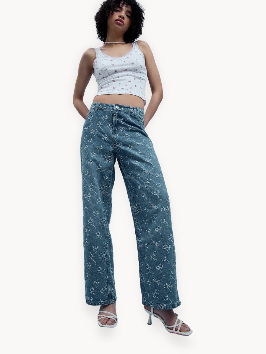 Джинсы багги 