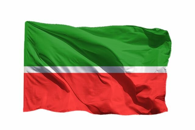 Флаг Татарстана на сетке 100х150 см для уличного флагштока