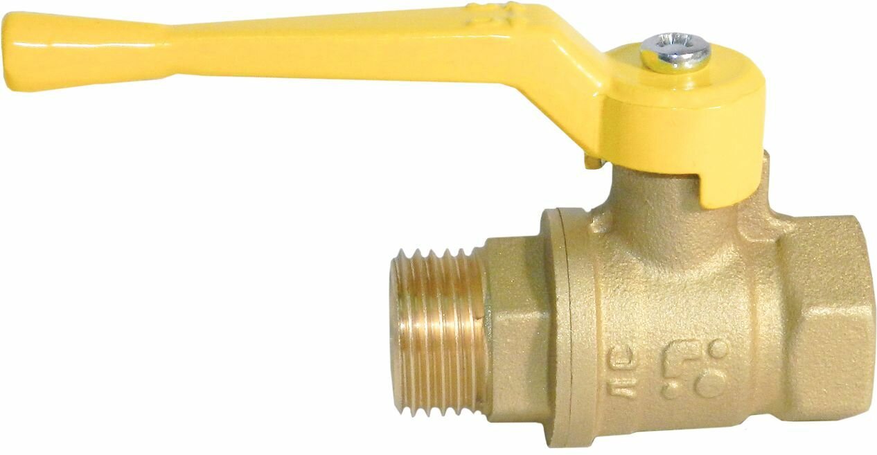 Кран газовый шаровой, 1" d25, гайка-штуцер, рычаг БАЗ