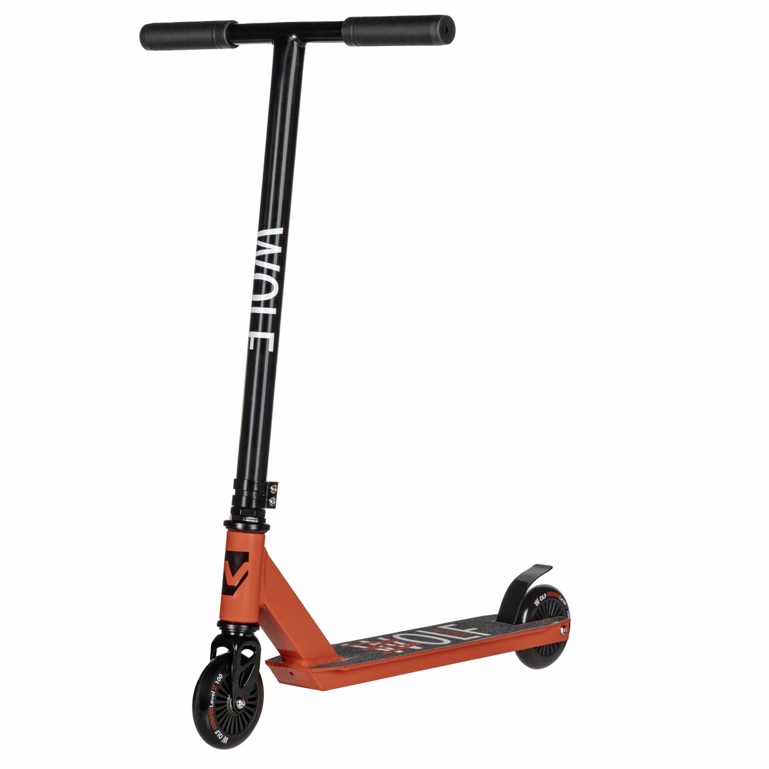 Самокат Novatrack "Wolf JR", трюковой, алюминиевый, 100мм, красный