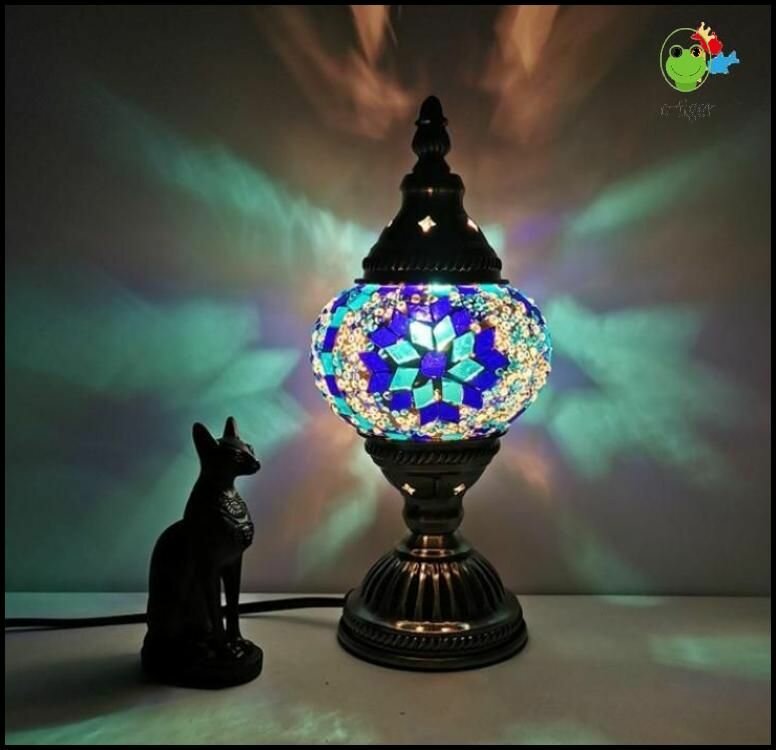Светильник настольный с восточной мозаикой, 12х36 см, MARMAM-LIGHT-KAWAKAWA-C-tiger