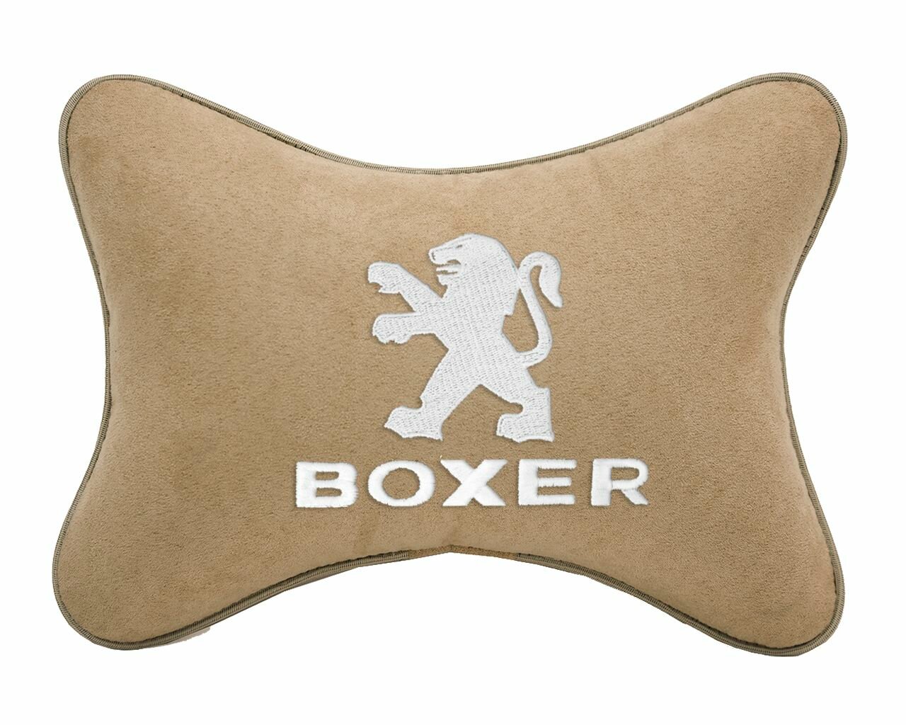 Подушка на подголовник бежевая алькантара PEGEOUT Boxer