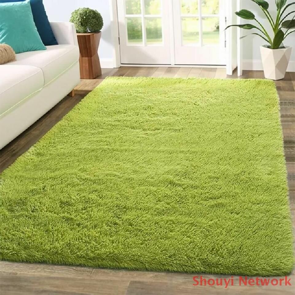 Плюшевый ковер, плюш, Трава зеленая, 180x200 см для гостиной спальни детской комнаты, нескользящей пушистой комнаты