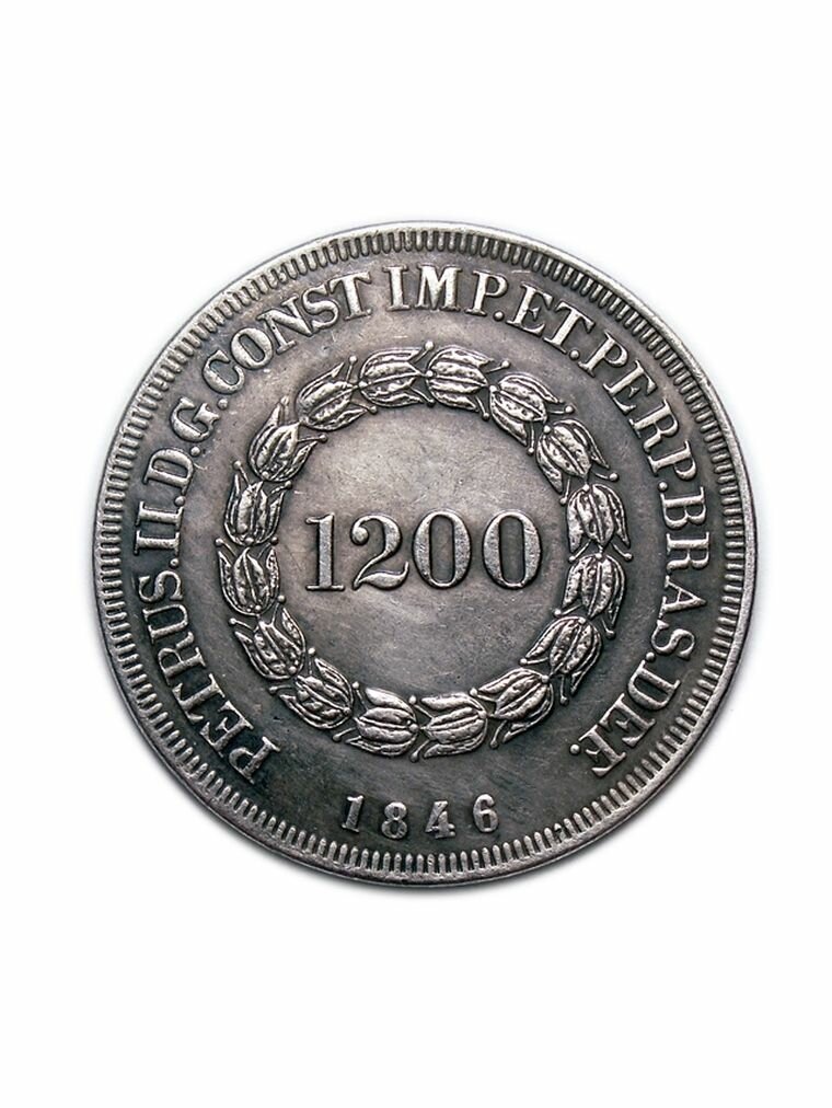 1200 рейс 1846 года монета Бразилии сувенирная копия монеты, нумизматика, деньги для коллекции