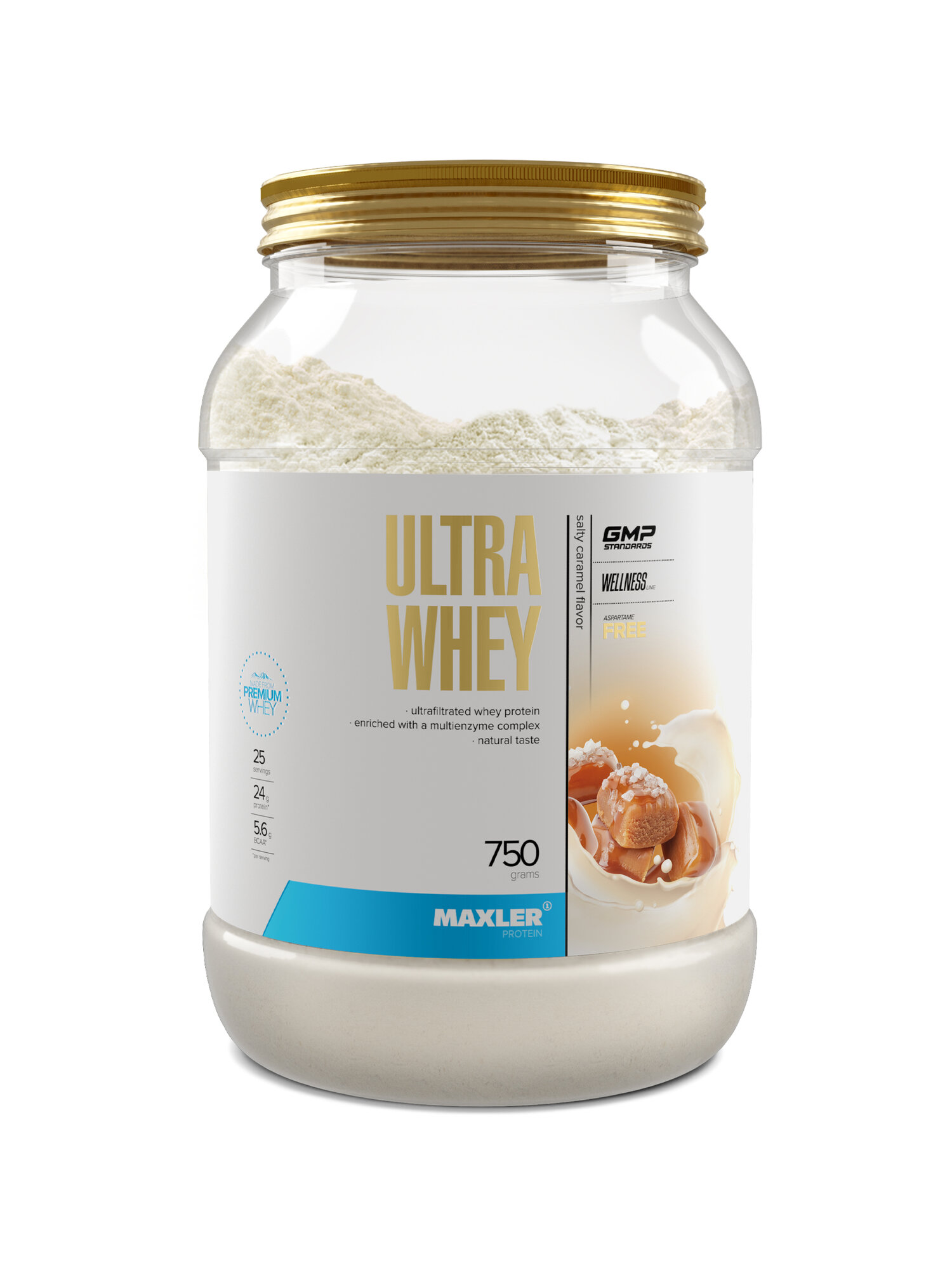 Протеин сывороточный Maxler, порошок, 750 г - Соленая карамель