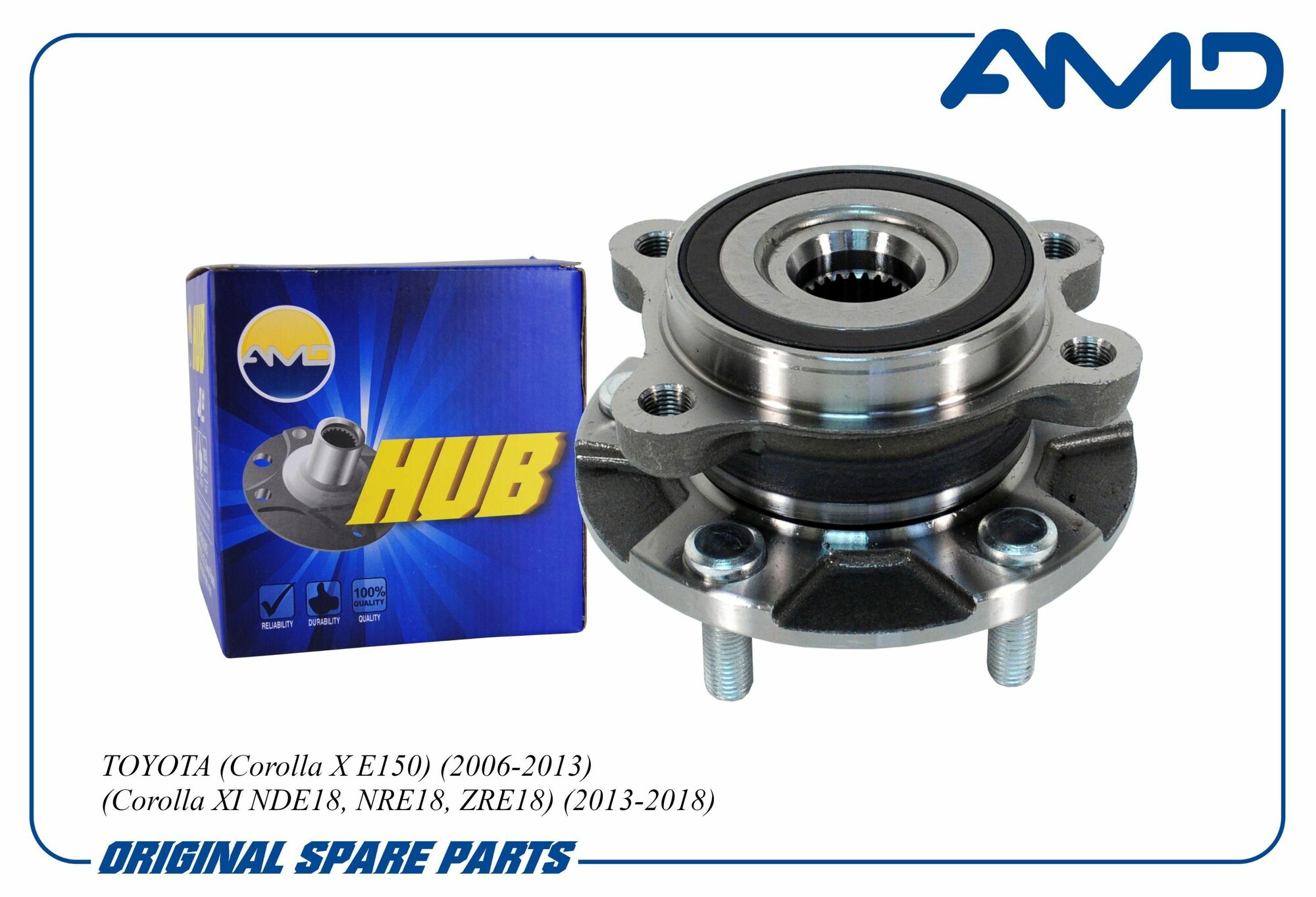 Ступица передняя T26, D139, ABS для Тойота Королла, 10 AMD. HUB134 AMD