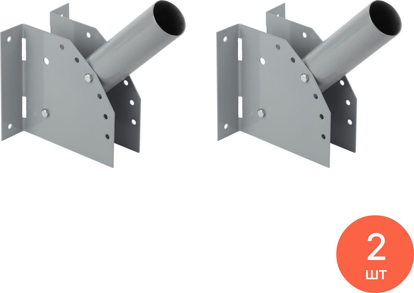 Кронштейн крепежный Электрофидер, для уличных светильников РКУ, ГКУ, ЖКУ, ДКУ, диаметр 48мм / крепеж (комплект из 2 шт)