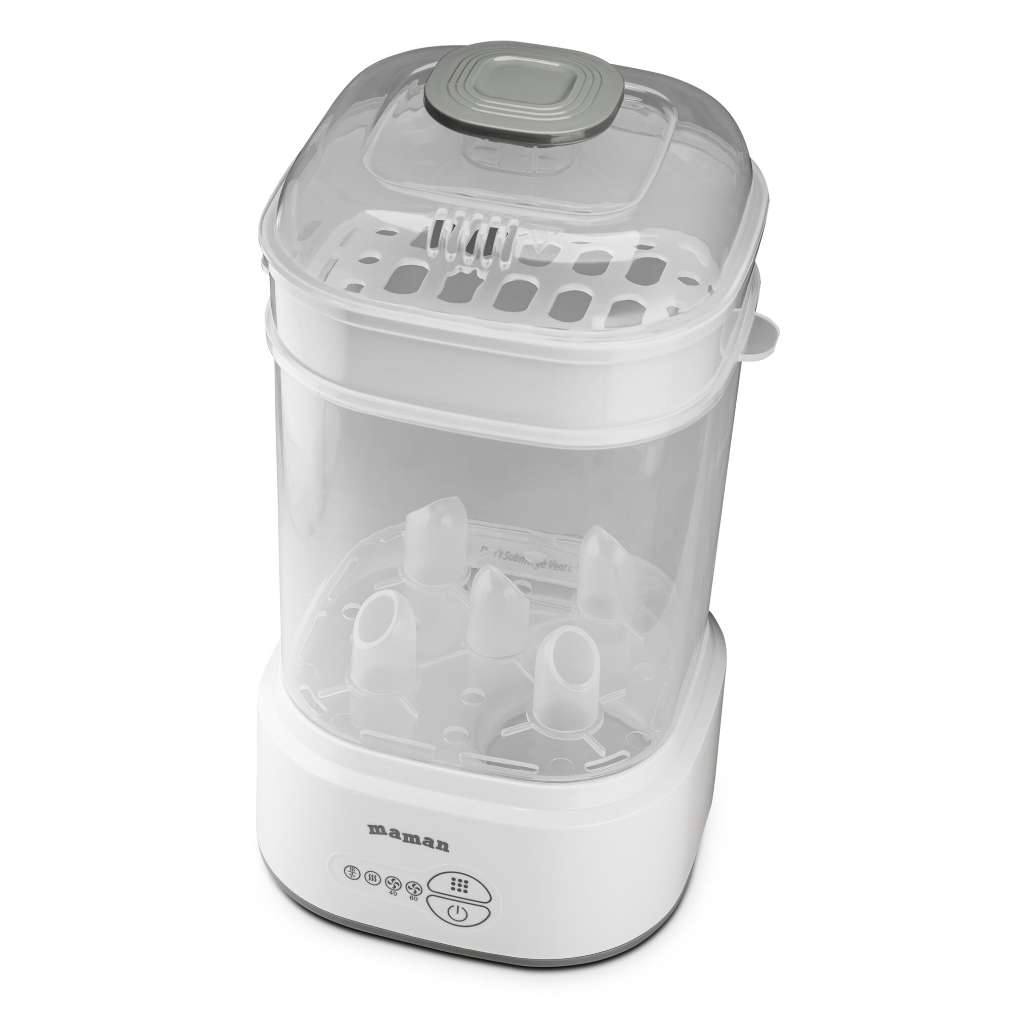 Стерилизатор Maman LS-B303, модуль 3 в 1, для 5 бутылочек, аксессуаров и пустышек, сушка горячим воздухом, белый