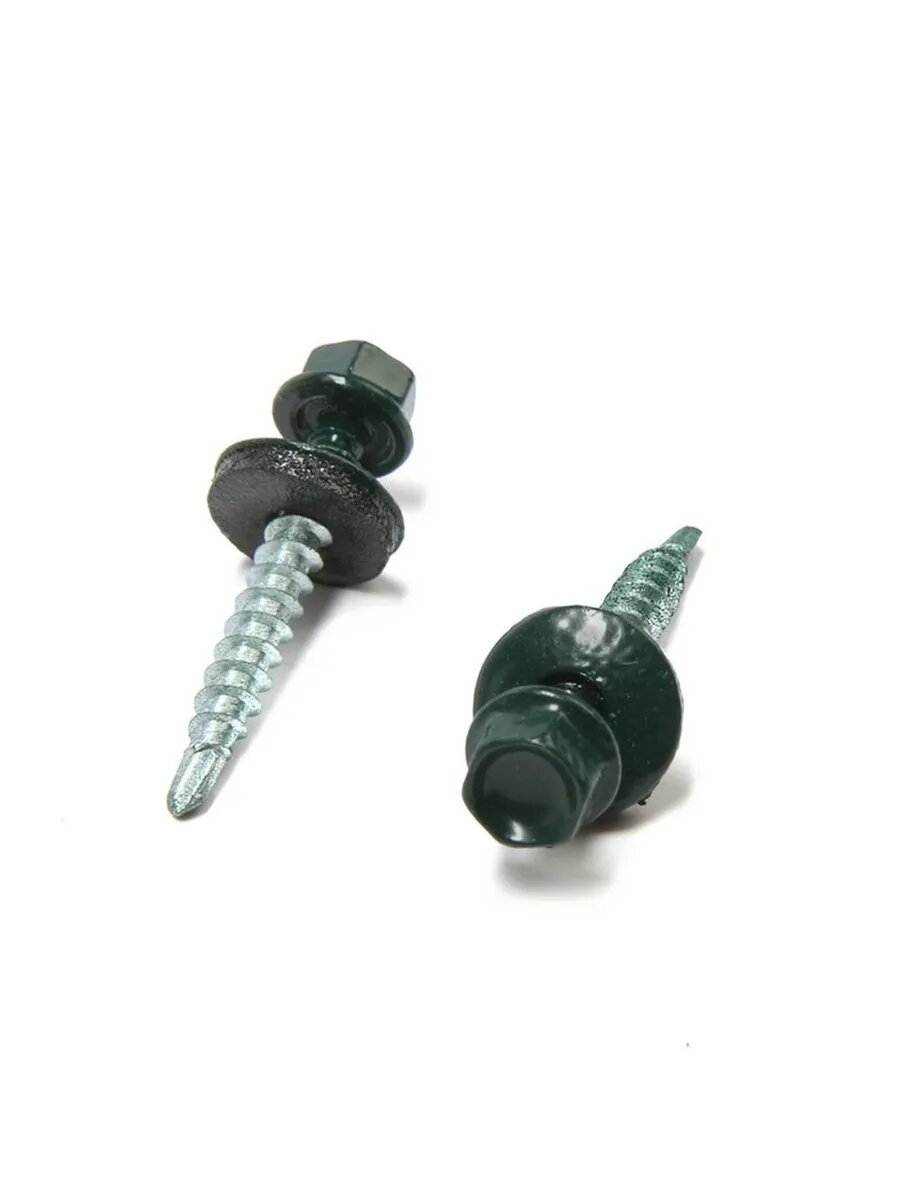 Кровельные саморезы зеленые 4,8х30 мм, 200 шт.