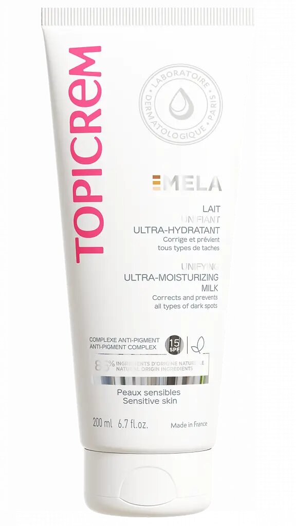 Топикрем Mela Ультра-увлажняющее молочко для выравнивания тона 200 мл 1 шт