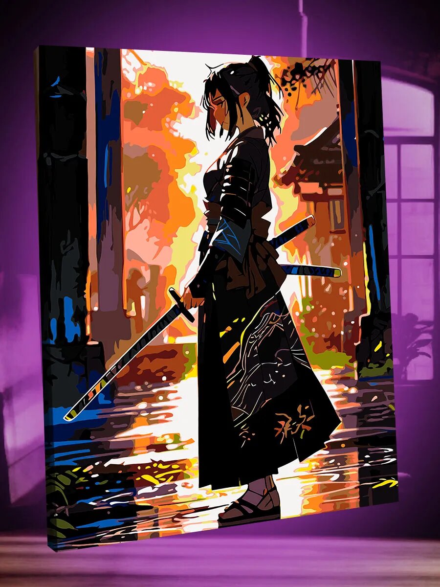 Картина по номерам Самураи