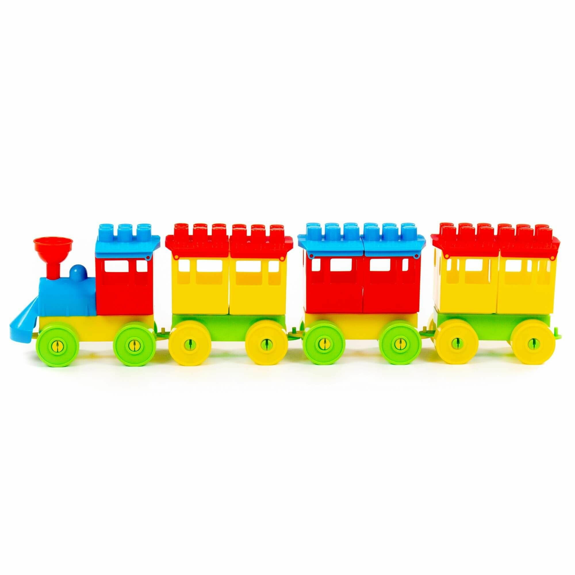 Конструктор-Паровоз, три вагона, 3+