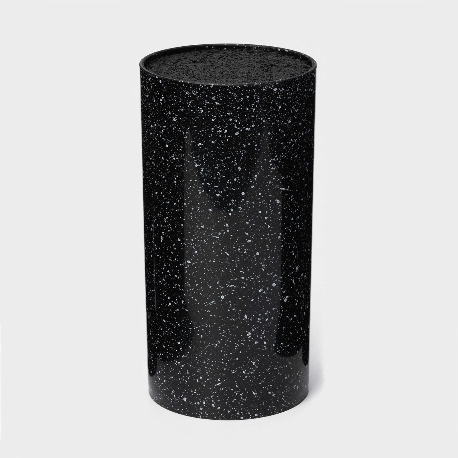 Подставка под ножи с наполнителем "Чёрный гранит", 22х11 см, цвет чёрный