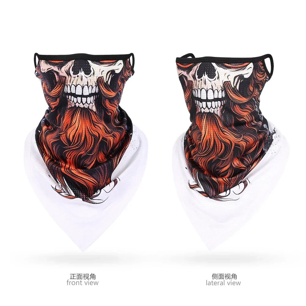 3D Балаклава с черепом для бороды, мужская защита головы и лица, ушные петли, маска, GES-HZ035