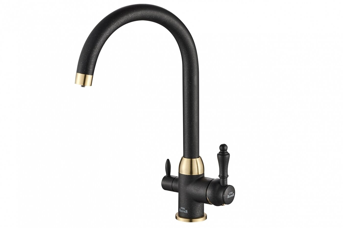Смеситель для кухни ZorG Steel Hammer SH 723 BLACK BR
