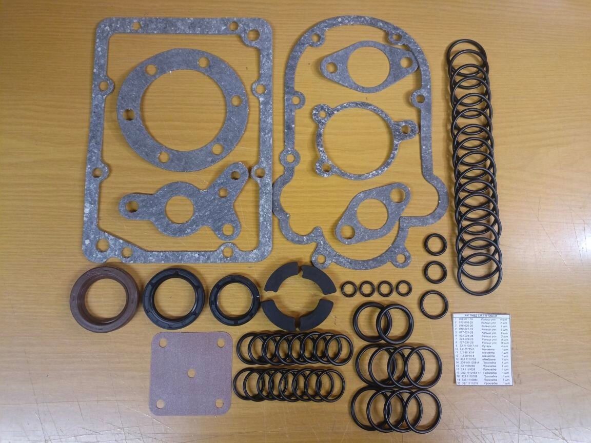 Ремкомплект ТНВД 337.1111000-01 (черные кольца) для грузовых автомобилей КАМаЗ
