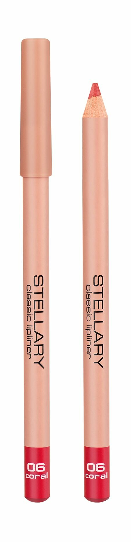 STELLARY Карандаш для губ Lipliner, деревянный корпус, 1.35 г, тон 06 Ягодный